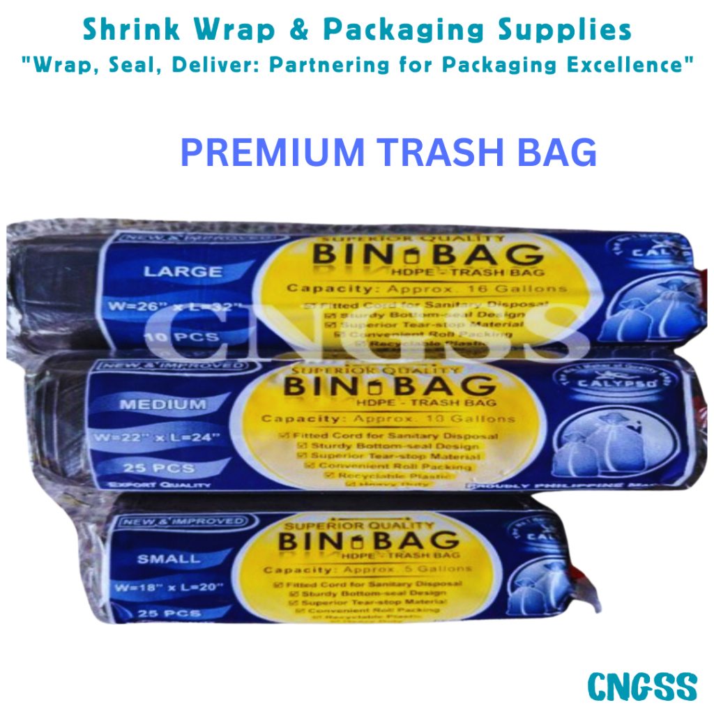 New Black Trash Bags Plastic Bag Sold per Pack/ Garbage Bags, Basurahan ...