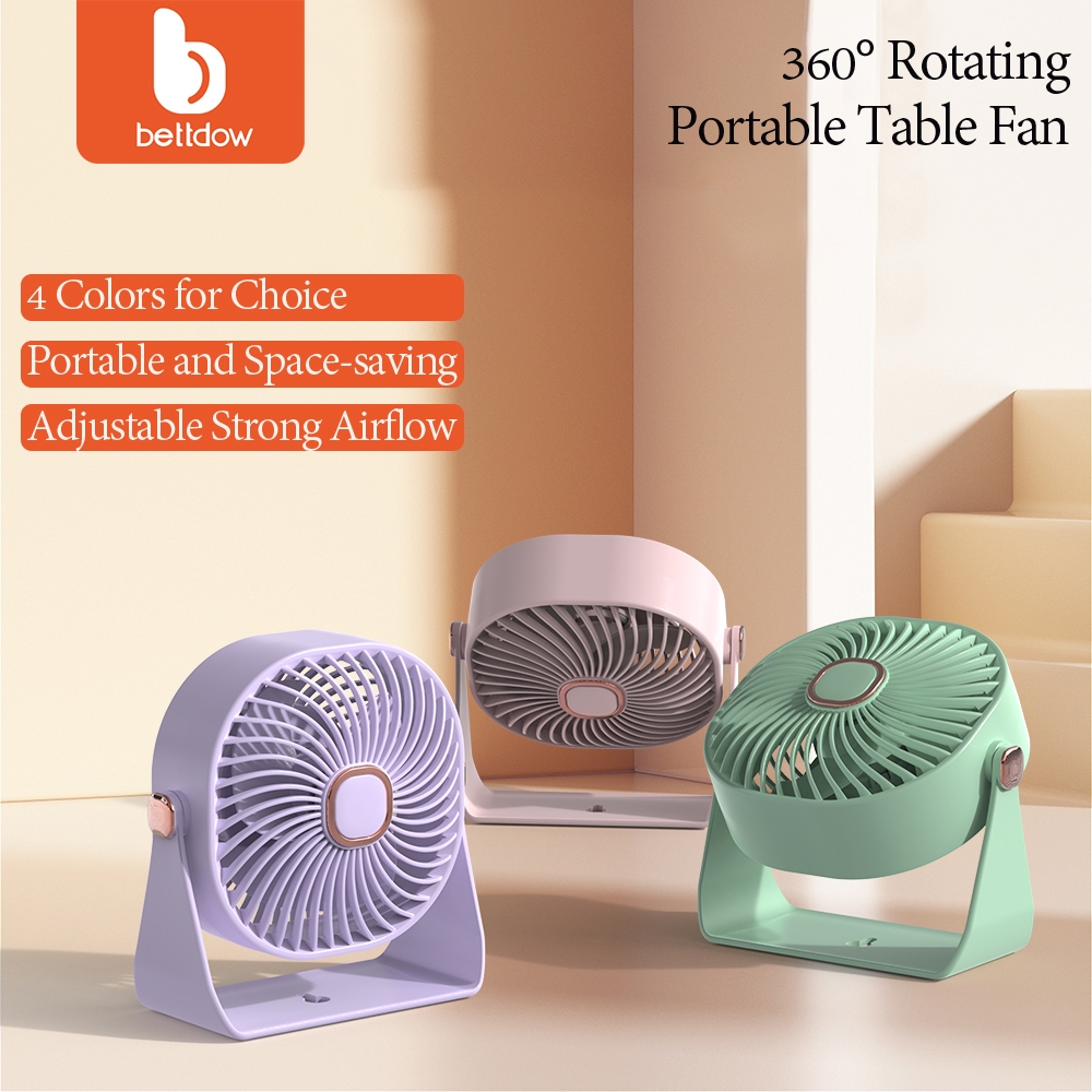 BETTDOW Mini Fan Rechargeable Fan USB Charging Adjustable Three-speed ...