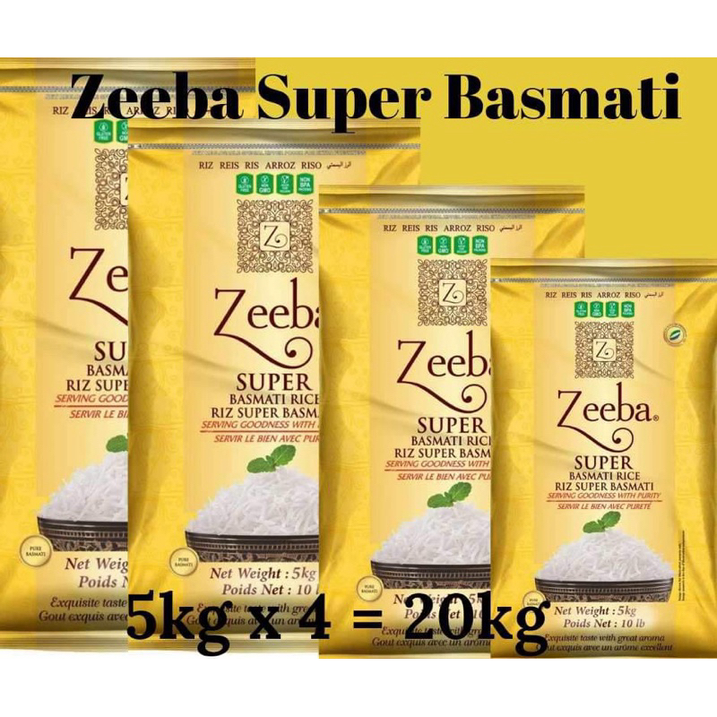 Zeeba Super Long Grain Basmati Rice 20kg | Shopee Philippines