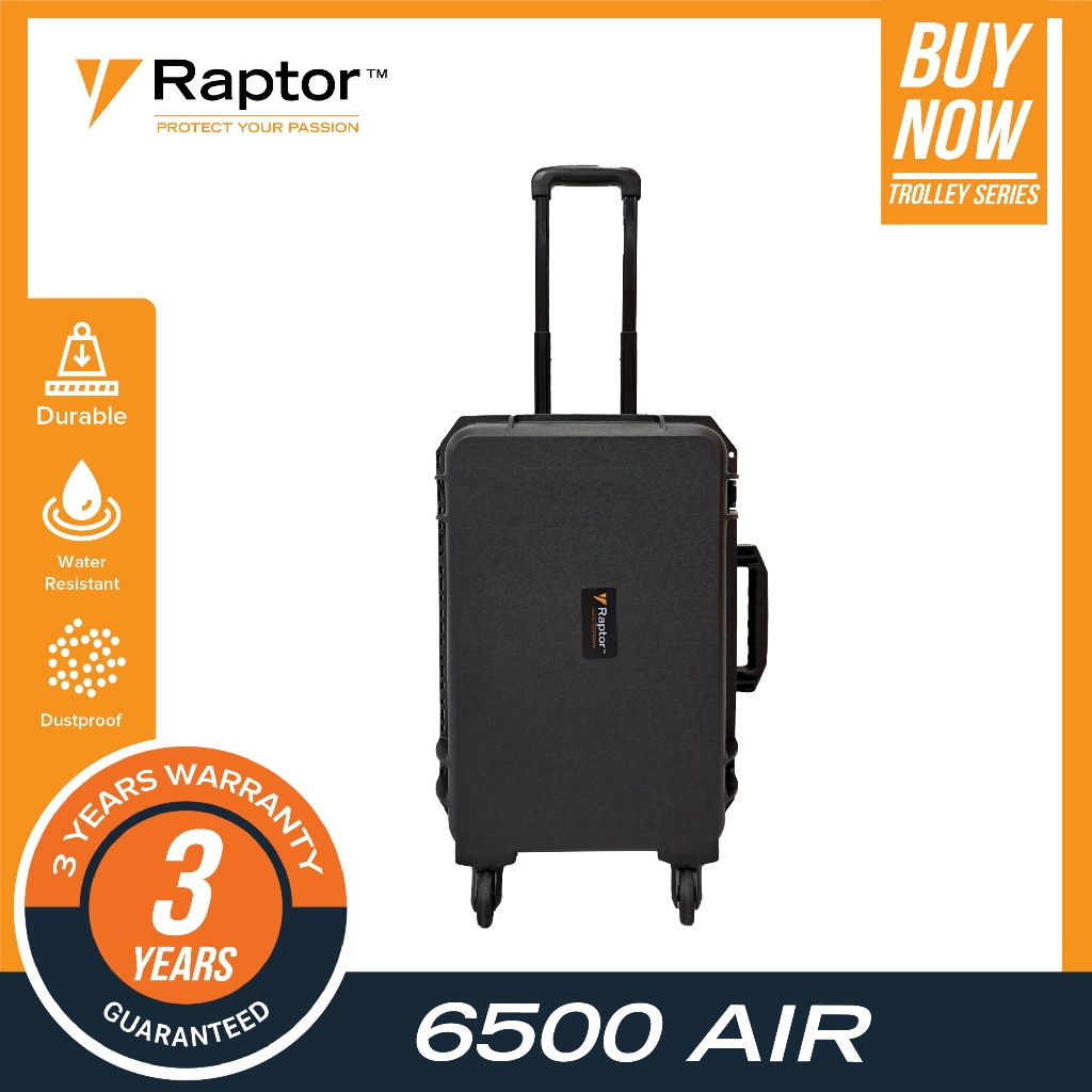 Raptor Case Air Trolley 6500 Travel Luggage For Gears and Equipments | Camera, Drones, Sports ...
