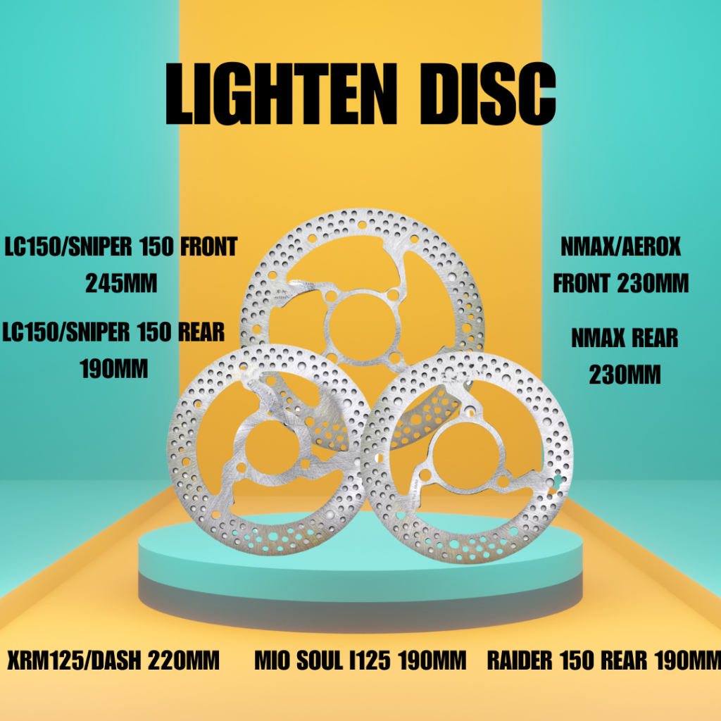 Lighten Disc XRM125/DASH/R150 REAR/MIO SOUL i125/AEROX/NMAX/LC150 ...