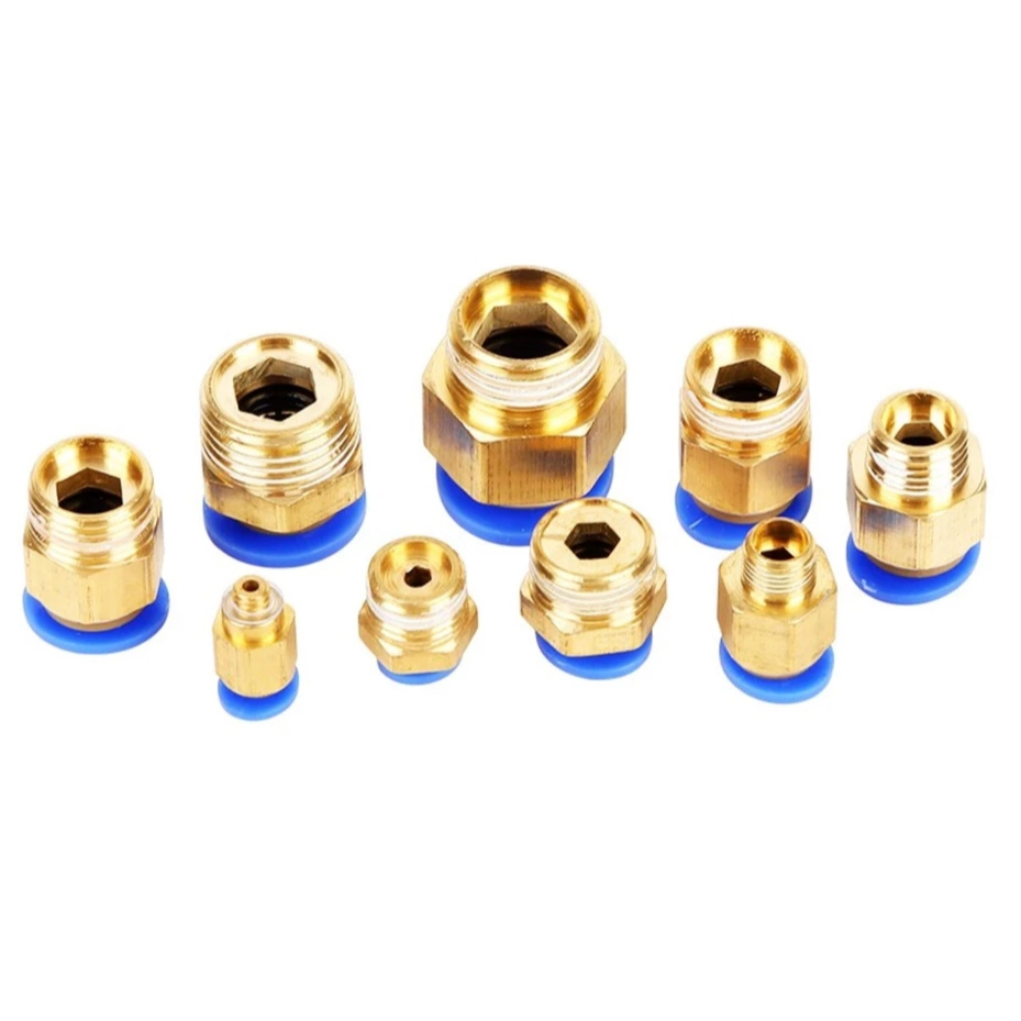 PC Pneumatic air connector Fitting 6/ 8/10/12mm Push Into Connectors ...