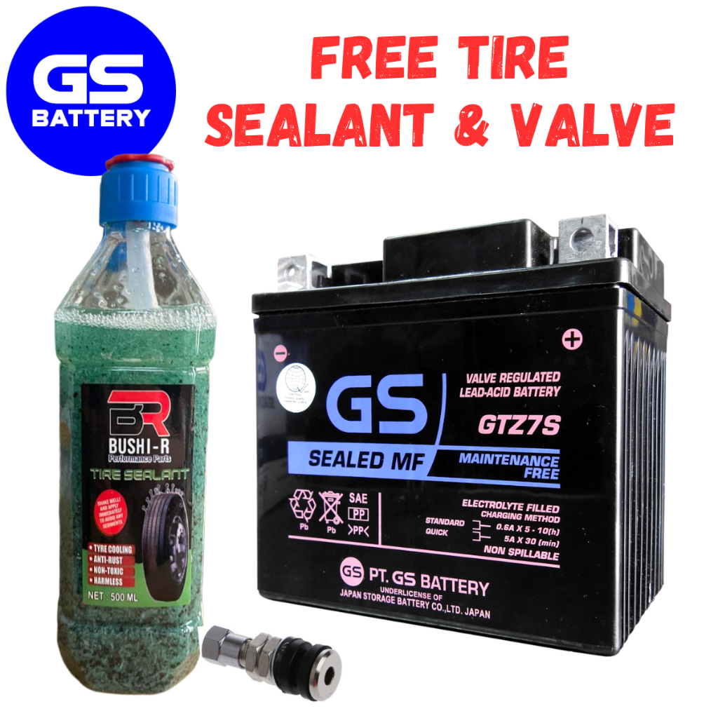 GS Motorcycle Battery GTZ7S Raider 150/FI/CARB, HONDA PCX 150, CLICK ...