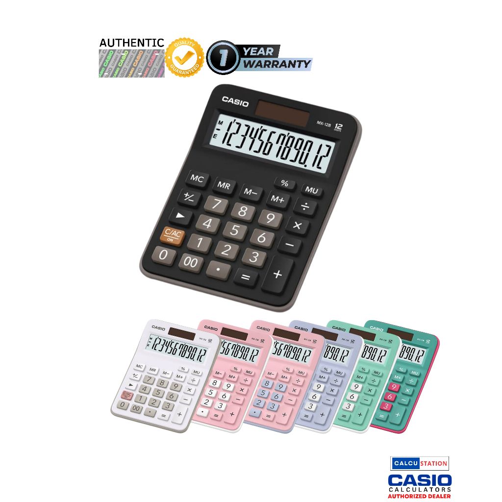 Casio Calculator MX-12B | Practical Calculators | Mini Desk Type ...