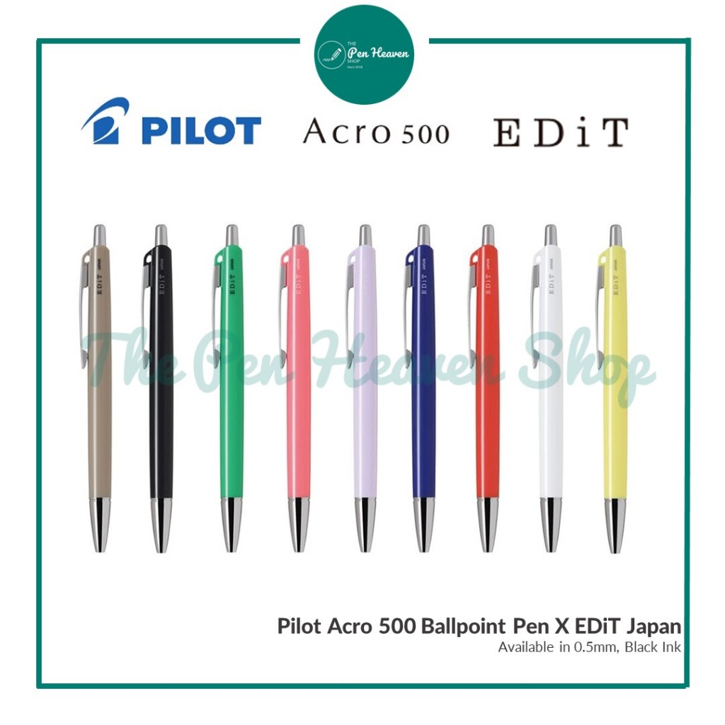 Pilot Acro 500 Ballpoint Pen X EDiT Japan (Acroball, 0.5 mm) | Shopee ...