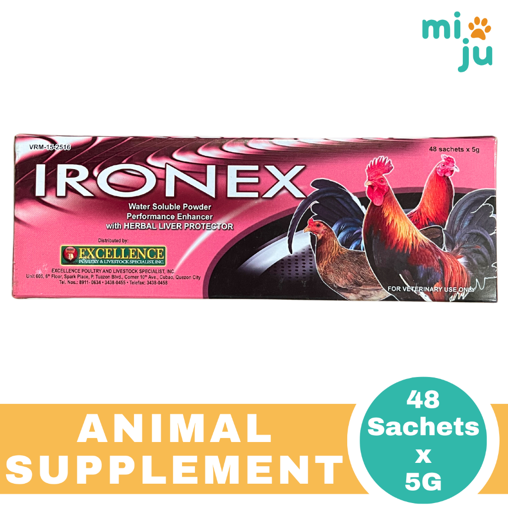 Ironex Powder (1 Box/48 Sachets x 5g) - For Animal Use | Shopee Philippines