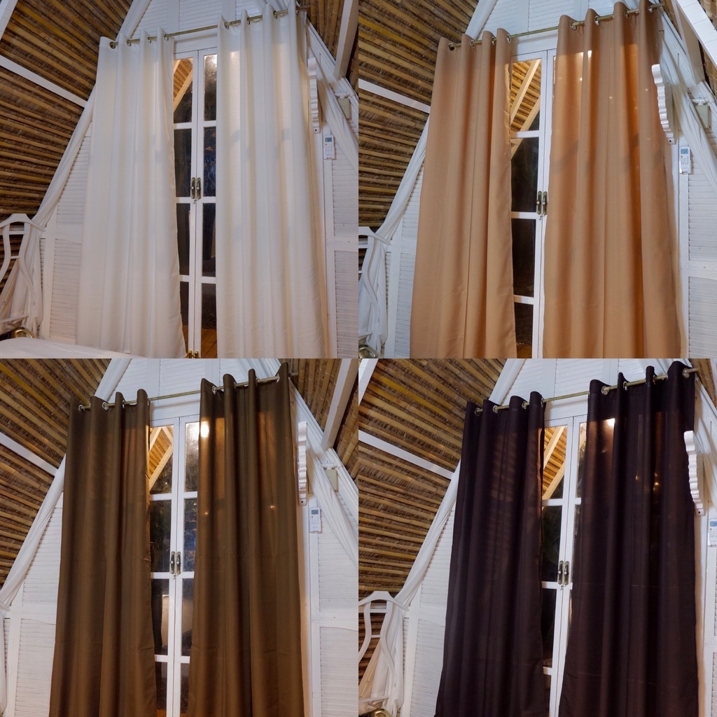 Curtain 6FT BUY 1 TAKE 1 Classy Plain Ring Curtain (Semi Black Out ...
