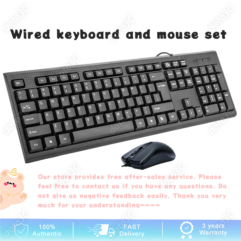 Wired Keyboard USB office style for PC laptop office keyboard game ...