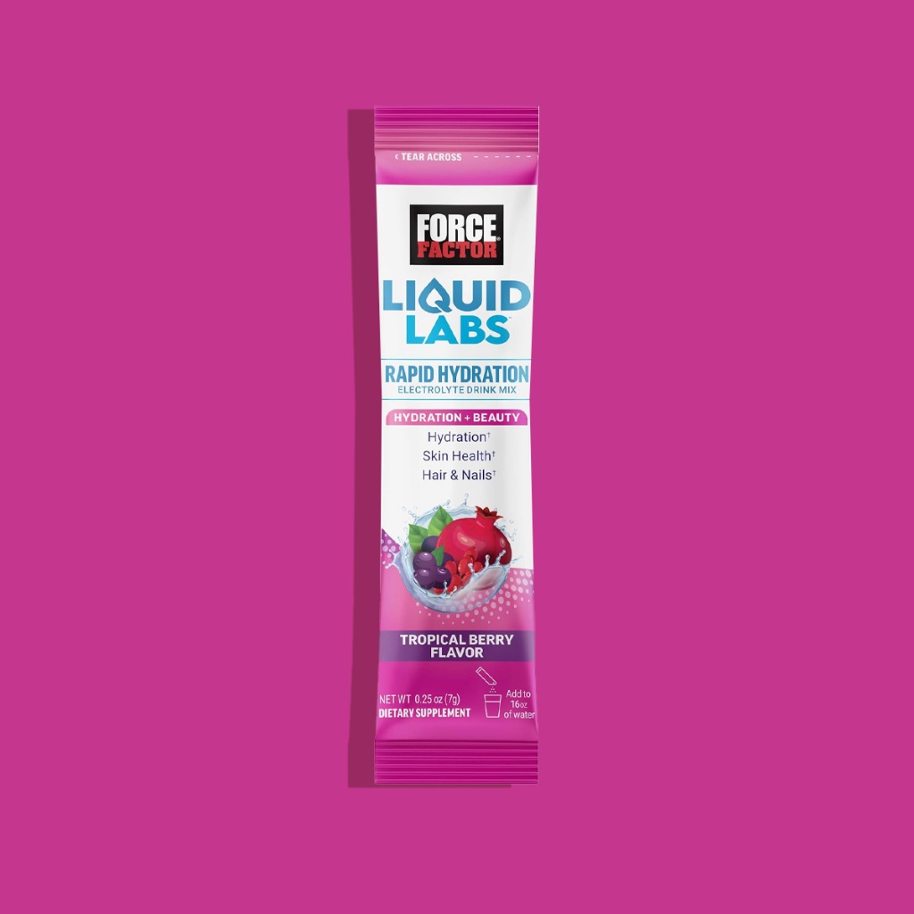 FORCE FACTOR Liquid Labs Electrolytes Powder, Hydration Packets to Make ...