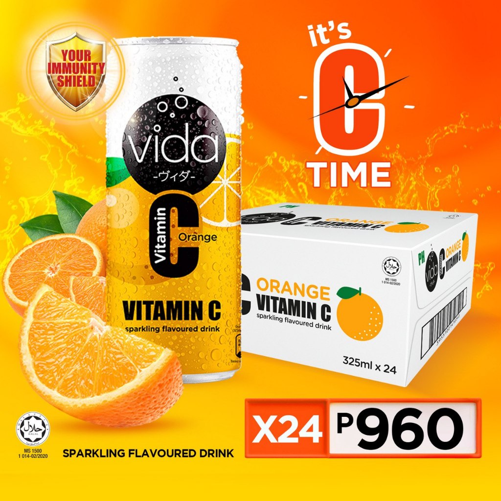 VIDA C ORANGE 325MLx24 | Shopee Philippines