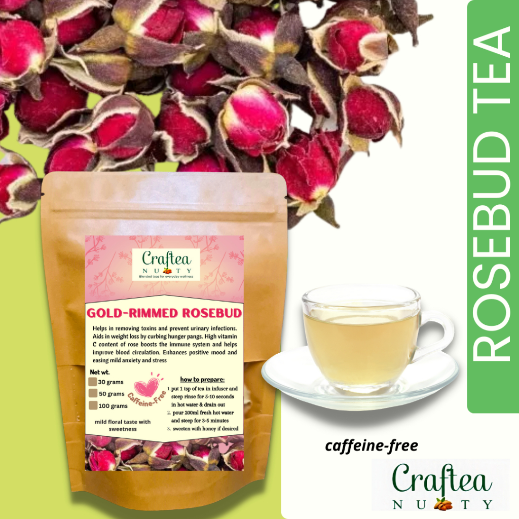 Dried Rose bud Tea | Gold Edge Rosebud | Flower tea | Rose Tea | Tisane ...