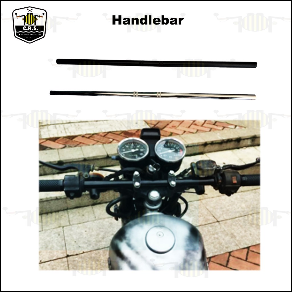 Drag bar-Straight Flat handlebar cafe racer and scrambler motorcycle ...