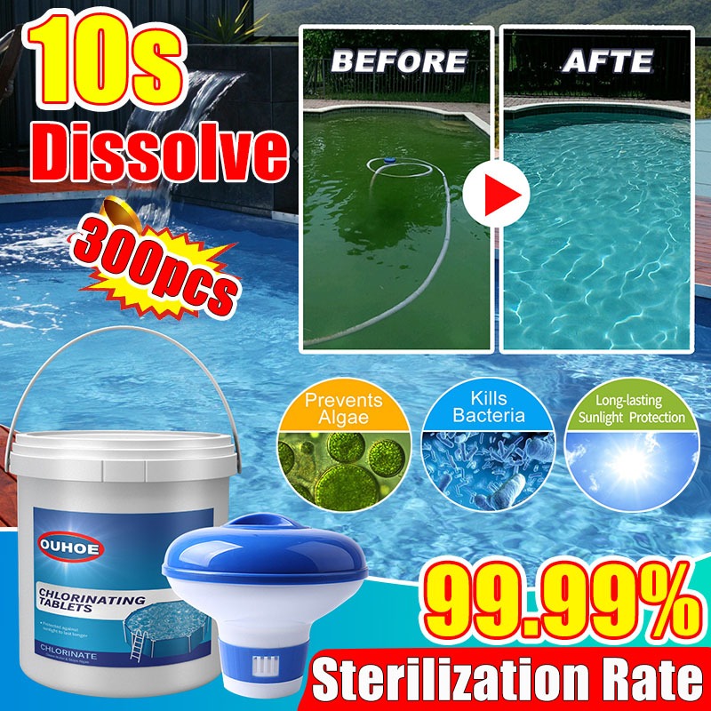 Pool Chlorine Tablets Multifunctional Chlorine for Swimming Pool ...
