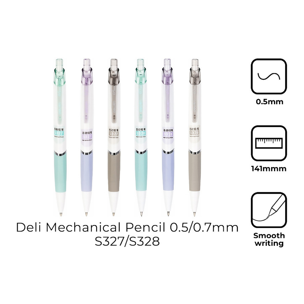 Deli Mechanical Pencil 0.5/0.7mm S327/S328 | Shopee Philippines
