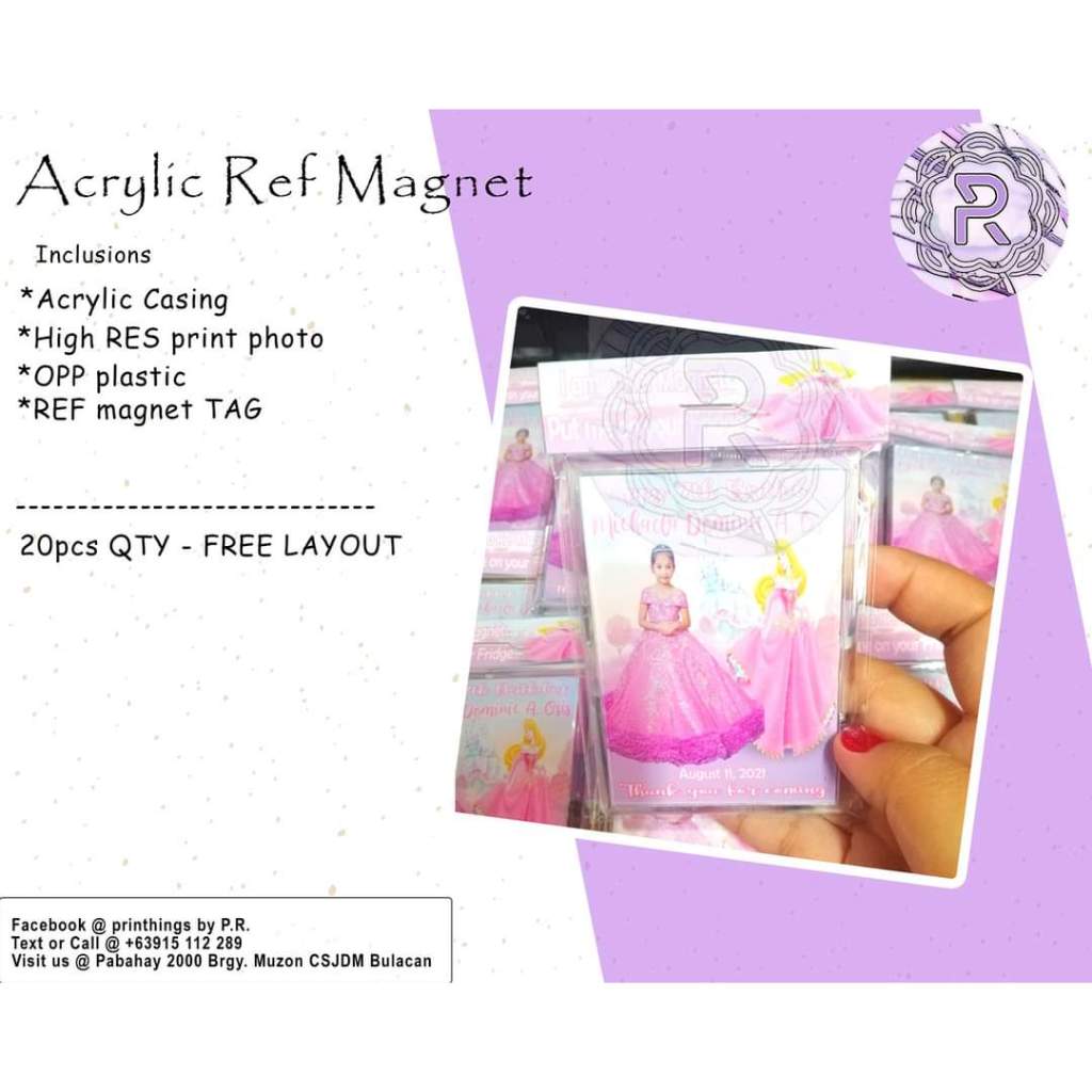 ACRYLIC REF MAGNET (Per Piece) | Shopee Philippines