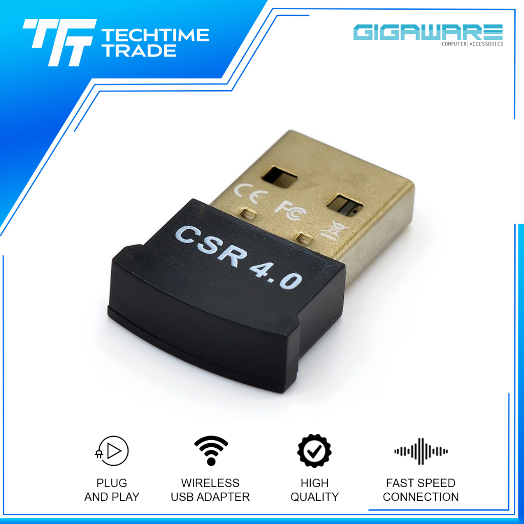 Gigaware USB Dongle CSR 4.0 Plug and Play for Laptop BT Mobile PDA ...