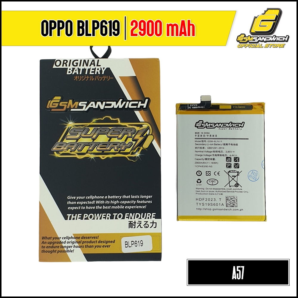 GSMSandwich Super Battery BLP619 for OPPO A57 / A39 / Neo 9s / A57m ...