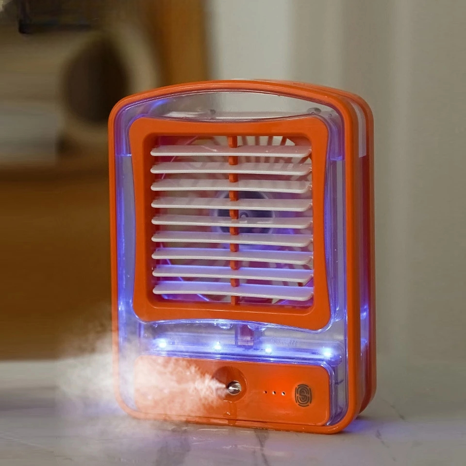 Electric USB Fan Cold Wind Maker Air Cooler Desktop Spray ...