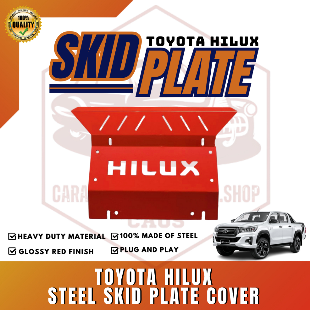 CAOS TOYOTA HILUX STEEL SKID PLATE ENGINE GUARD COVER (#7096) | Shopee ...