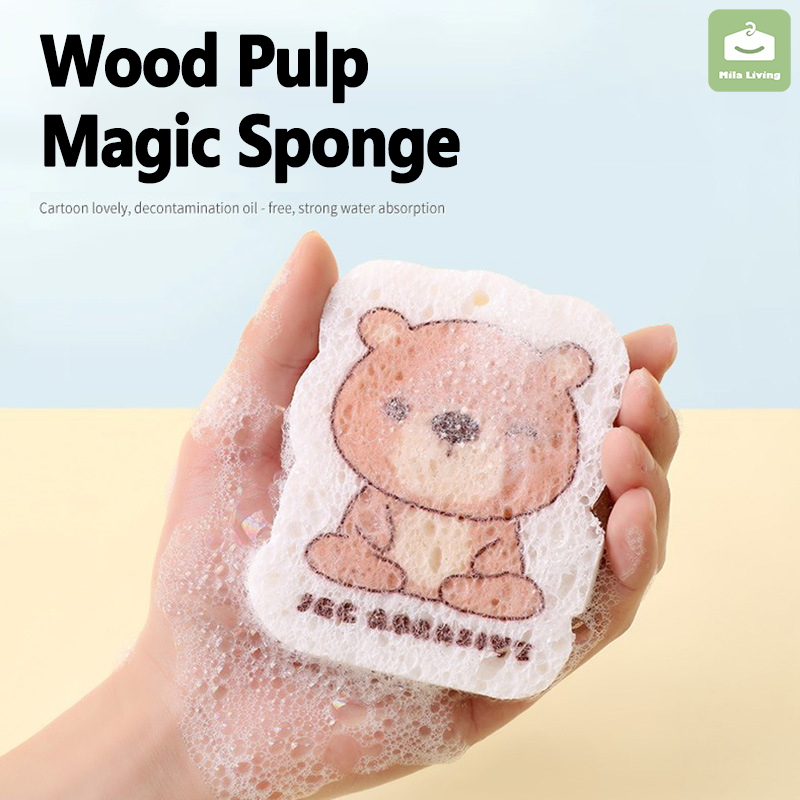 Magic Sponge Dishwashing Sponge Household Scouring Pads Cartoon Cute ...