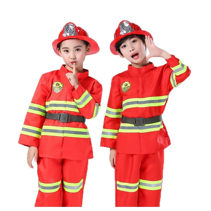 Kids Sam Fireman Costume Uniform Cosplay Children Clothing Boy Girl ...