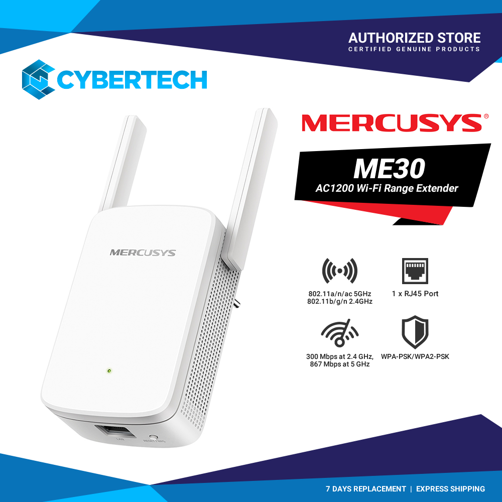Mercusys ME30 AA1200 Wi-Fi Range Extender | Shopee Philippines
