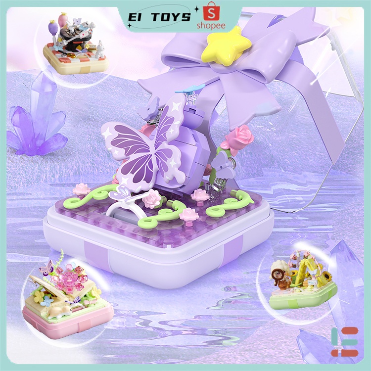1set Ring Gift Cute Children's Toy Ring Cute Ring Box Building Blocks ...