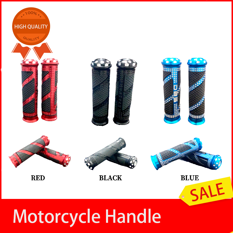 Motorcycle Handle Grip with Bar End Handle Soft Rubber and Free ...