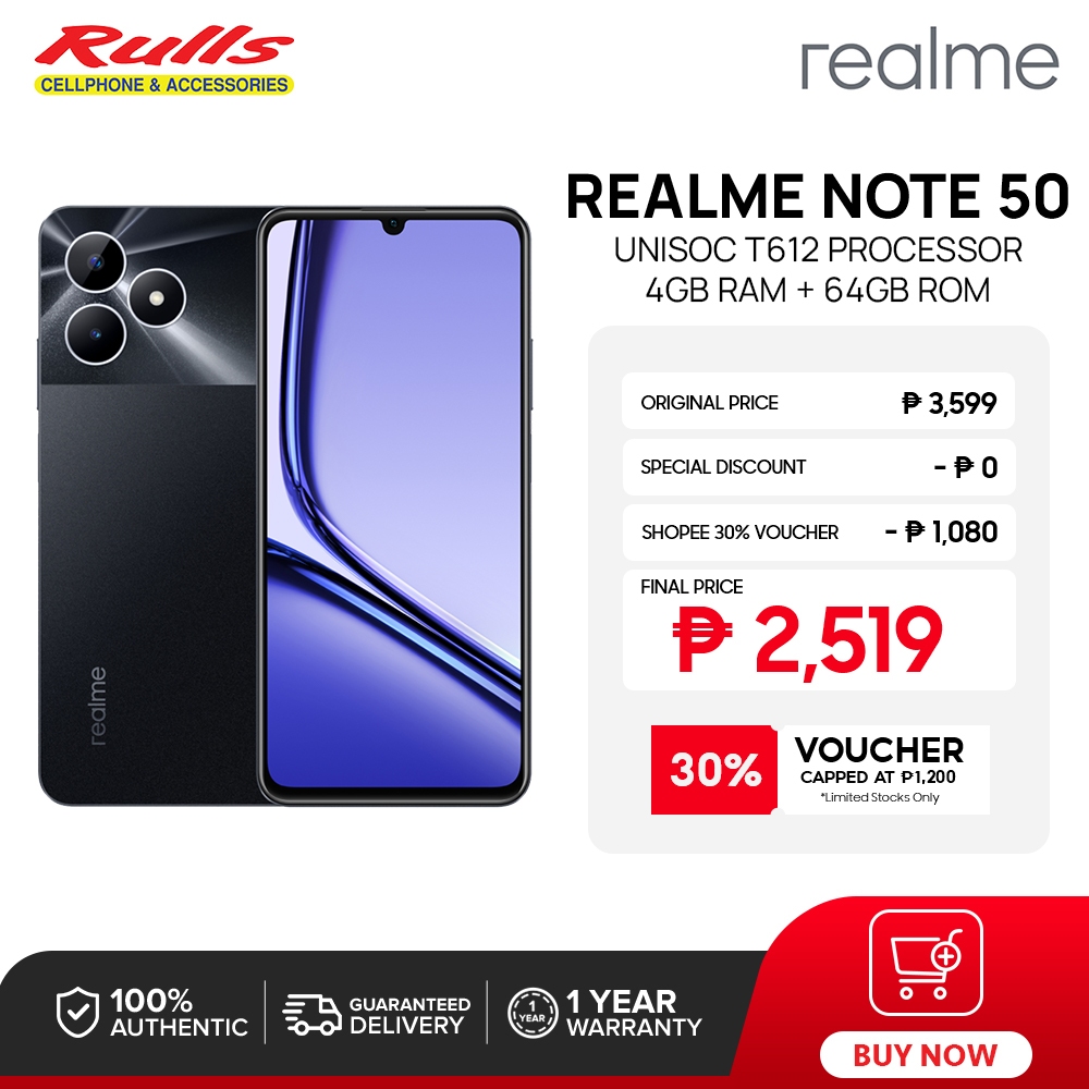 Realme Note 50 Smartphone | 4GB+64GB | Unisoc T612 Processor | 13MP AI ...