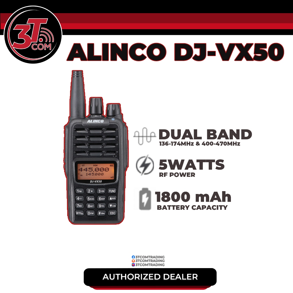 ALINCO VX50 DUAL BAND IP67 Rated (Dust and Water Protection) | Shopee Philippines