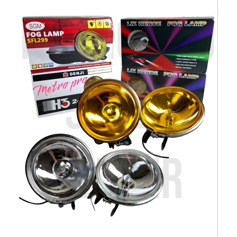 Halogen Fog/Spot Light Mini Compact Type 4" H3 Halogen Bulb 12V or 24V ...