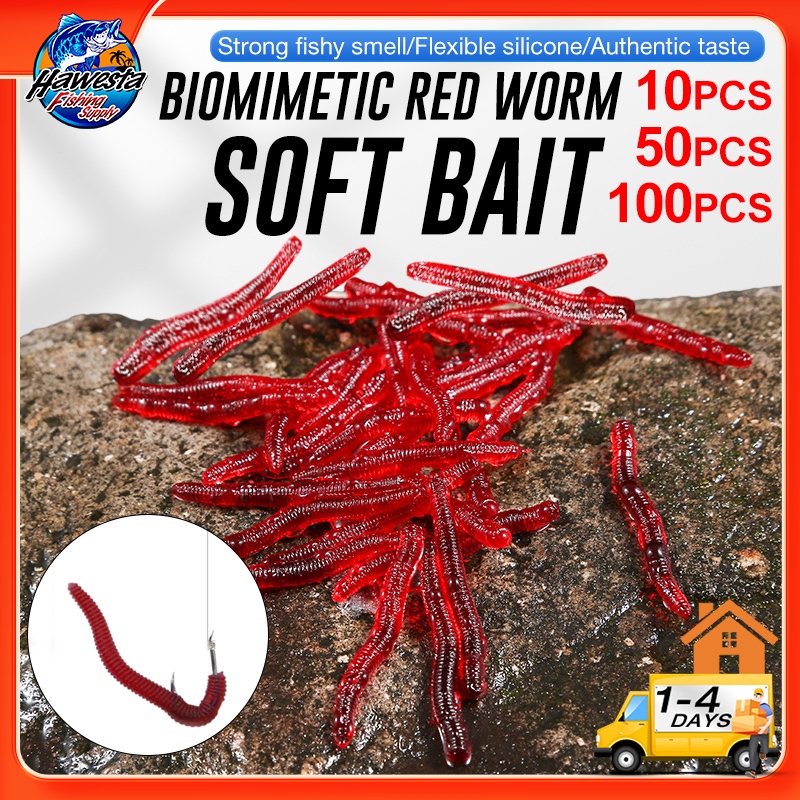 10/ 50 /100pcs Worm Lure For Fishing Fishing Gear Fishing Accessories ...
