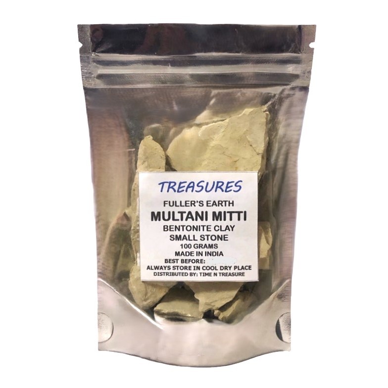Treasures Multani Mitti - Small Stone - Fuller's Earth/Bentonite Clay ...