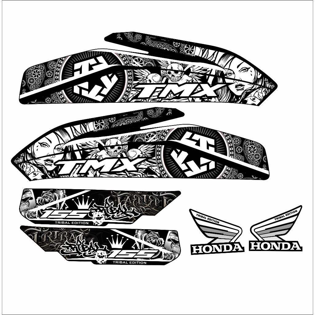 tmx 155 tribal decals glossy laminated | Shopee Philippines