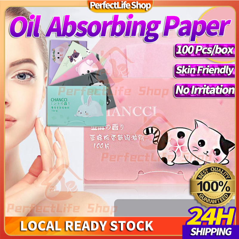 100pcs Natural Green Tea Oil Absorbing Tissues /Premium Face Oil ...