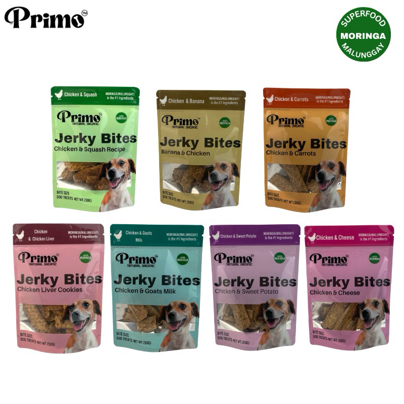 Primo Dog Jerky Bites Treats 50g IMMUNE BOOSTER with Moringa ...