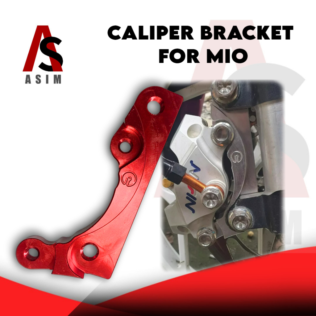 ASIM MOTORCYCLE MIO CNC CALIPER BRACKET 200MM DISC FOR MIO SPORTY FULL ...