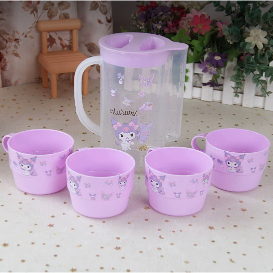 Hello kitty kuromi melody cinnamoroll cold kettle cup pitcher set ...
