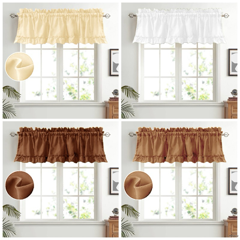 Plain High Quality Valencer Curtain Raffles for windows 60x15inches ...