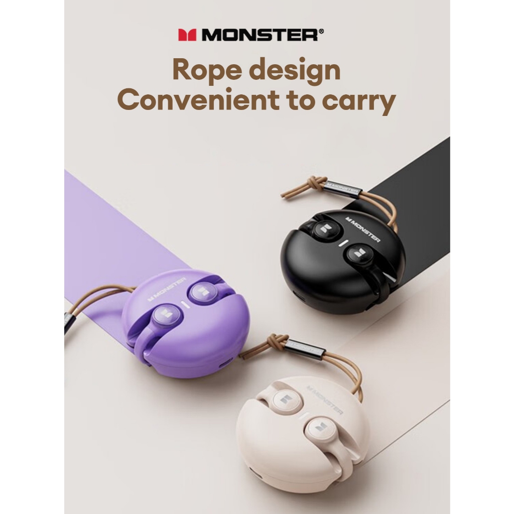 Monster XKT21 Bluetooth Wireless Earphones Large Capacity Battery HIFI ...