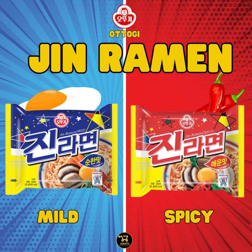 [KOREA] OTTOGI JIN RAMEN MILD AND SPICY [BOX] | Shopee Philippines