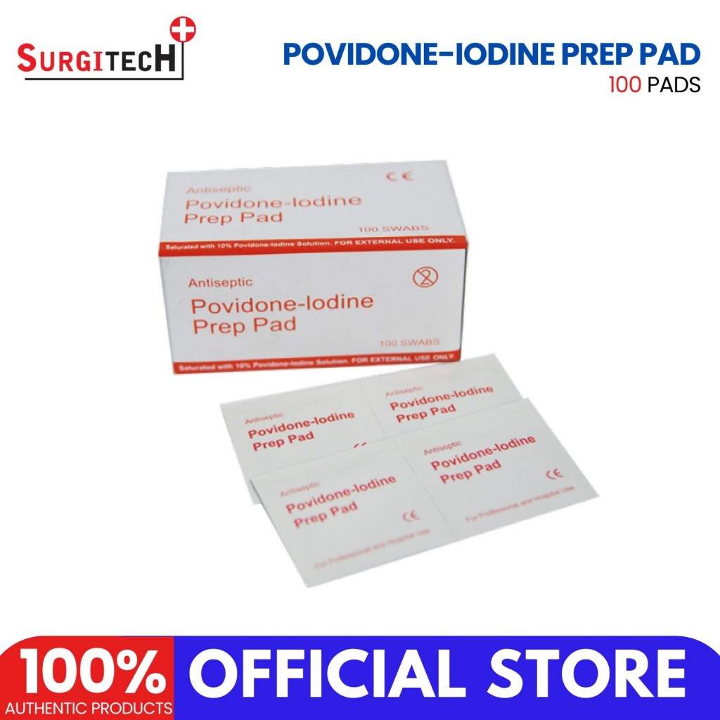 Surgitech Povidone Iodine Pad 100's | Shopee Philippines