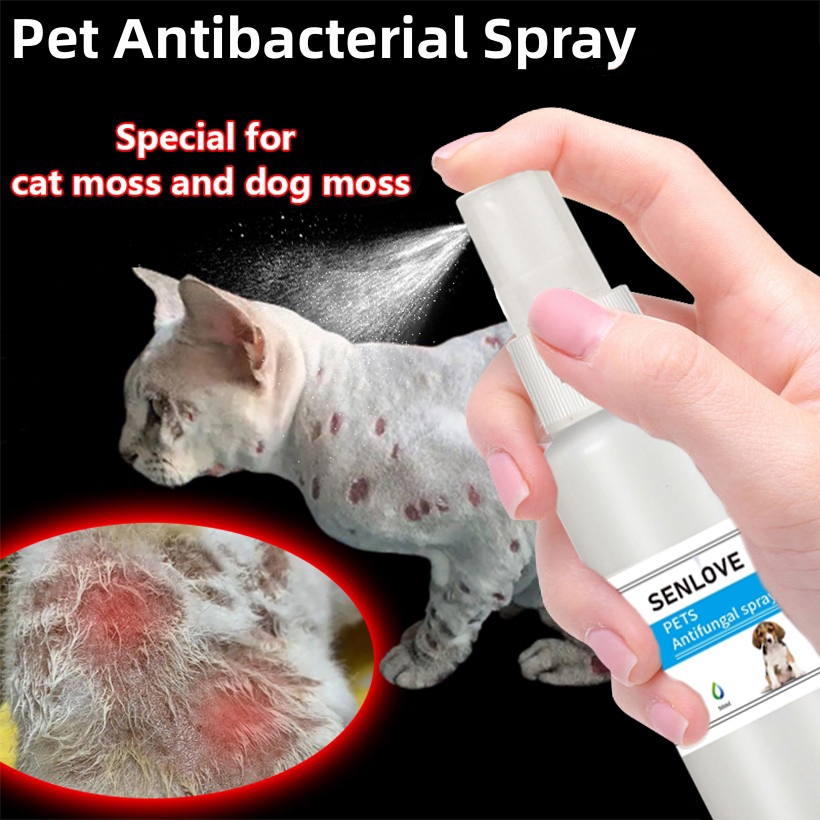 SENLOVE Dog Skin Antifungal Treatment Spray Cleaning Fur Anti-mite ...