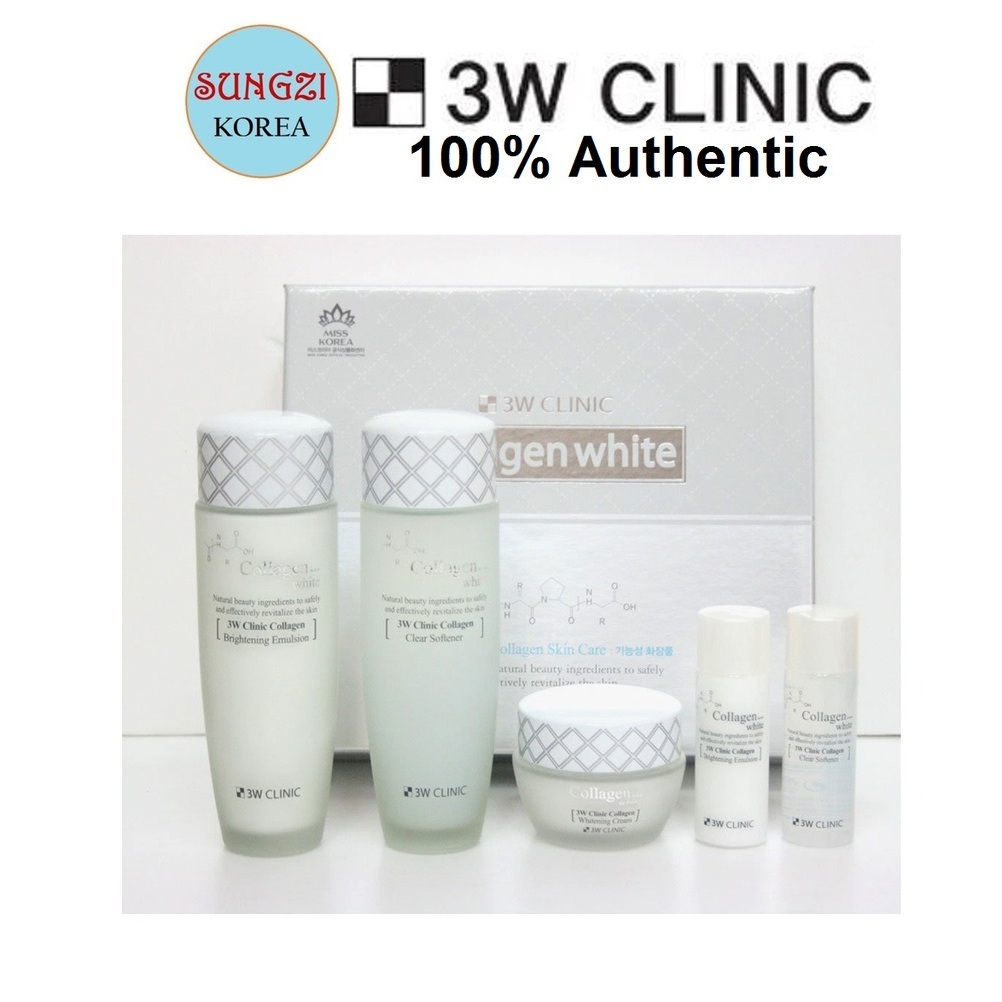 3W CLINIC Collagen White whitening skincare set EXP:2027 | Shopee ...
