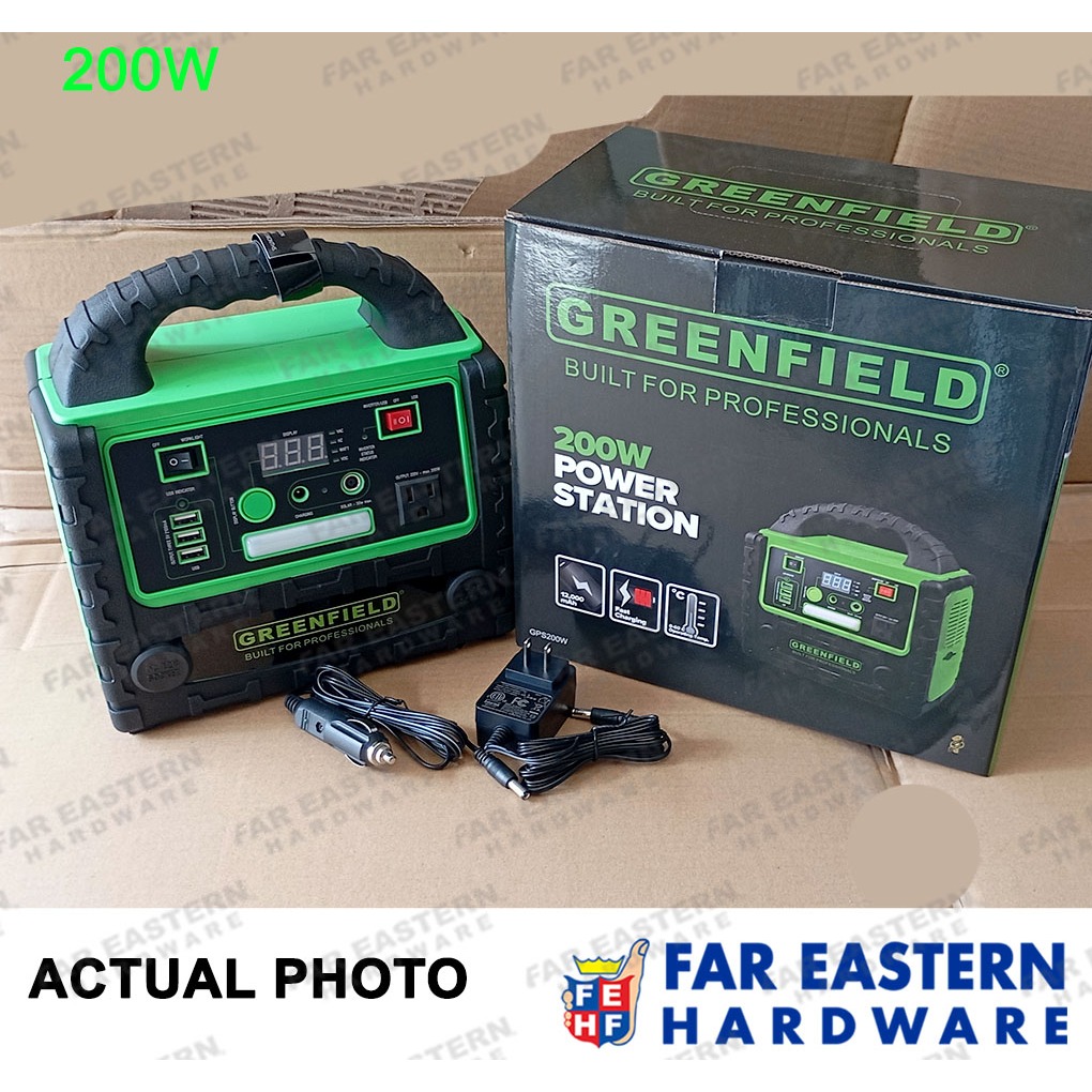 GREENFIELD Power Station 200W | 400W Powerstation Powerbank | Shopee ...