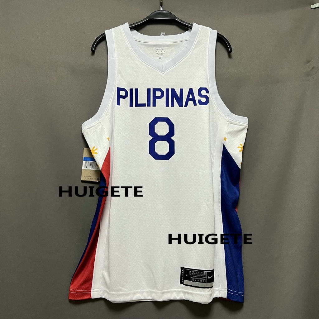Men's New Original Gilas Pilipinas #8 Thompson Jersey Blue | Shopee ...