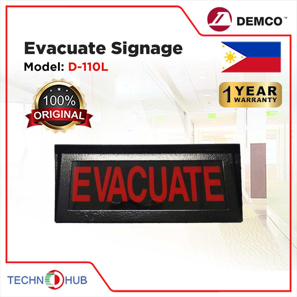 DEMCO LED Evacuate Signage D-110L | Shopee Philippines