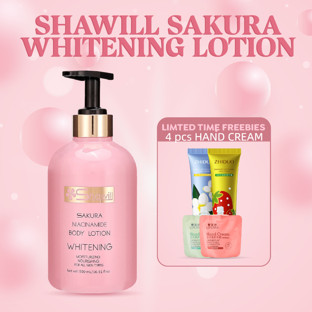 Shawill niacinamide body lotion sakura blossom care whitening lotion cherry extract moisturizing ...