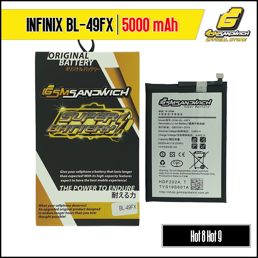 GSMSandwich Super Battery BL-49FX for INFINIX Hot 8 Hot 9 5000mAh ...