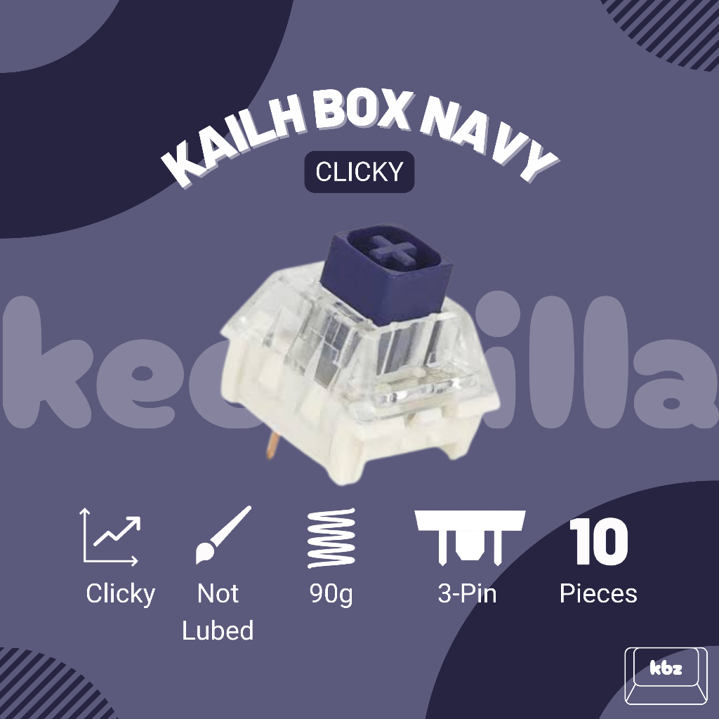 Kailh Box Navy Clicky Switch Mechanical Keyboard Switch SMD LED 3 pin ...